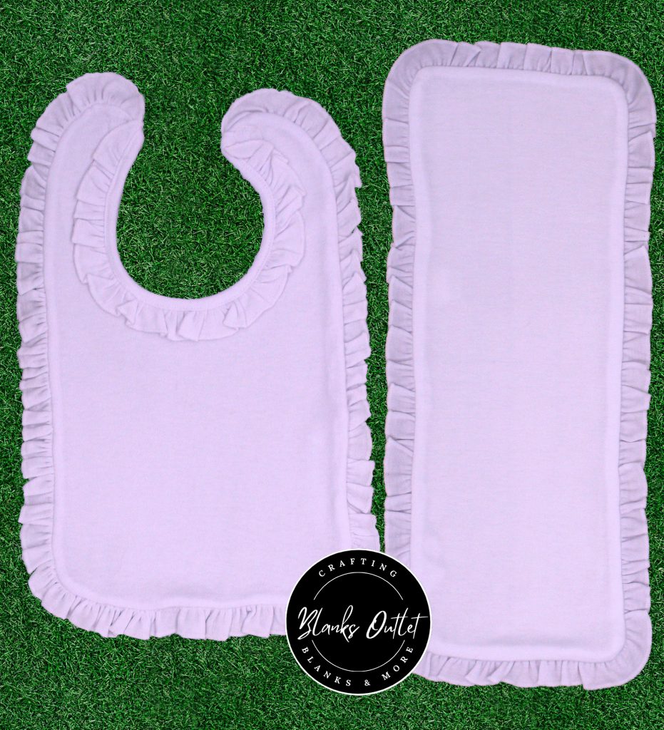 Ruffle Bib & Burp Cloth Sets - Blanks Outlet
