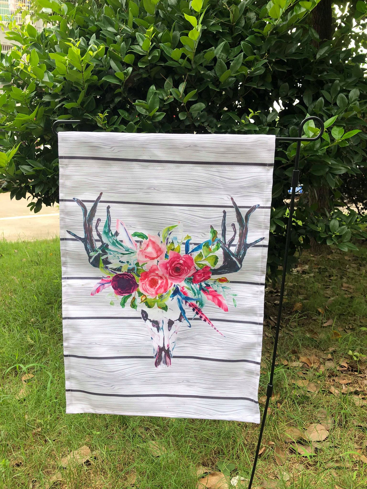 Floral Antlers Garden Flag – Blanks Outlet